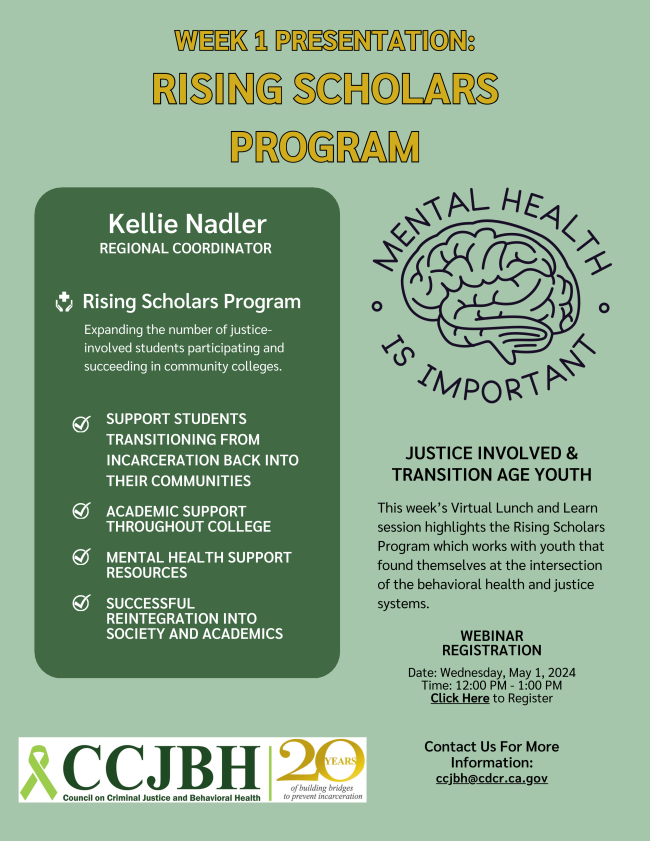 Mental Health Awareness Month 2024 - Council on Criminal Justice and ...