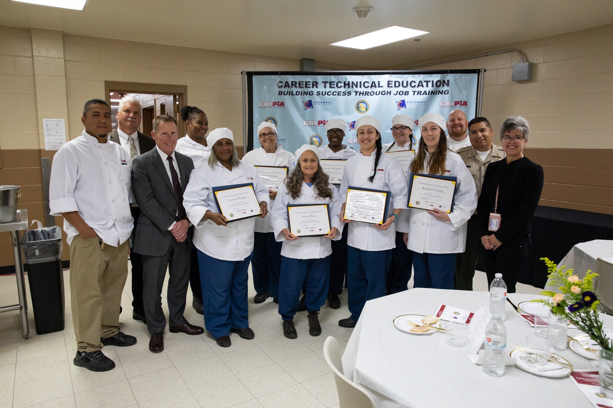 Chefs in training graduate CALPIA Culinary Arts