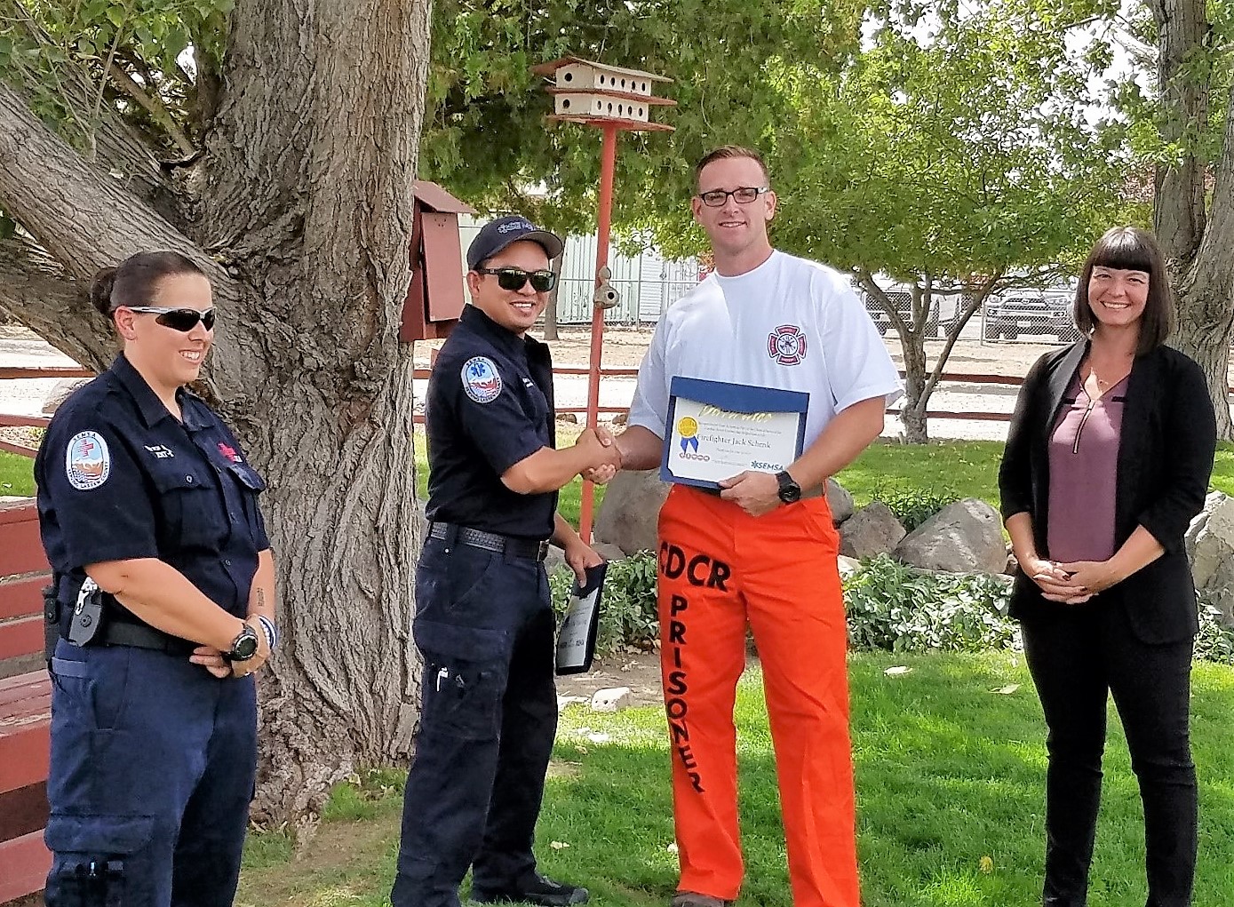 Fire Captain, crew save electrocuted civilian