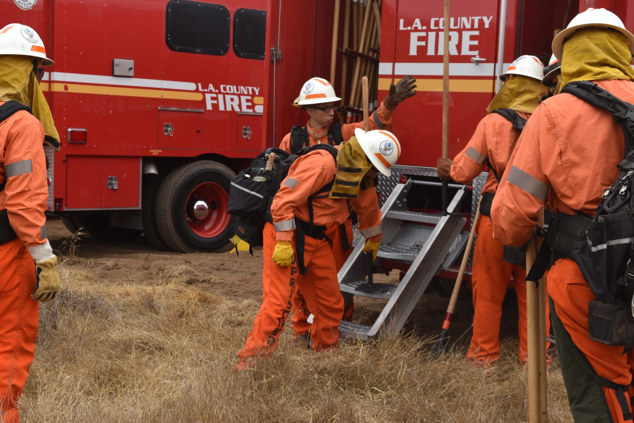 SCC camp hand crews training with outside agencies