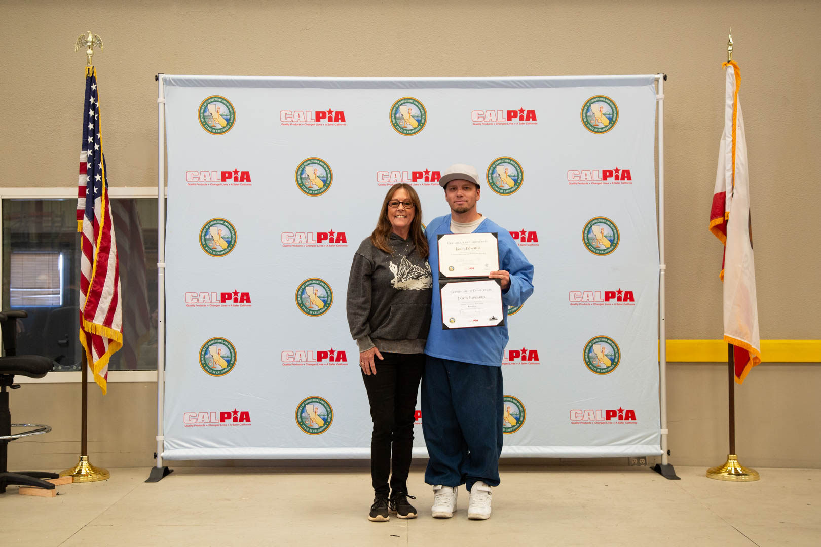 CALPIA holds Construction Trades graduation