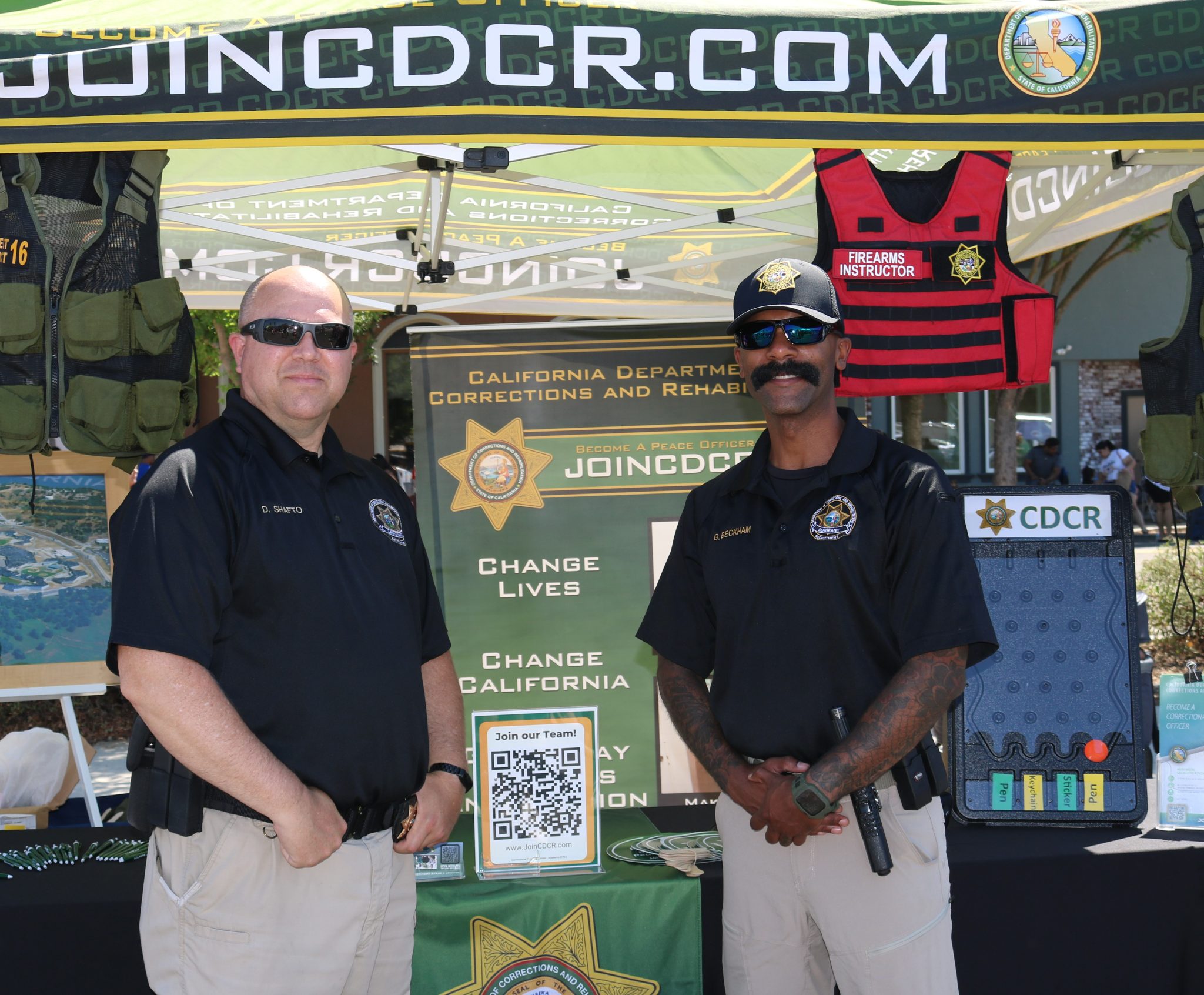 CDCR Color Guard, recruiters at Galt Fourth of July